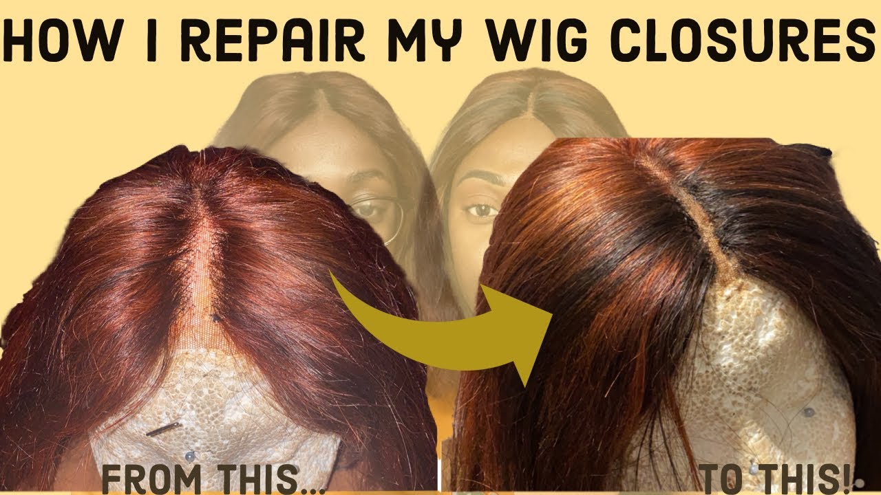 How I Repair My Balding/Overplucked Wig Closures | #closurewig - YouTube