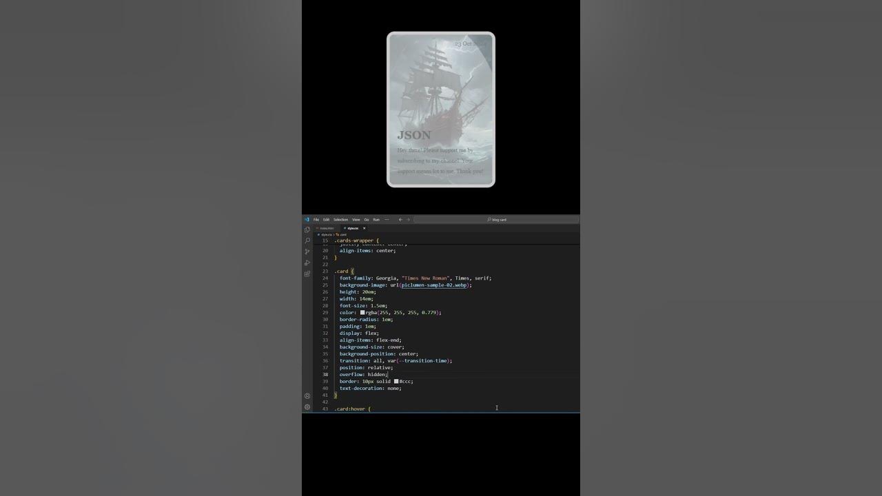 Blog Card Using Html And Css Coding Webdesign Htmlcss Cssanimation