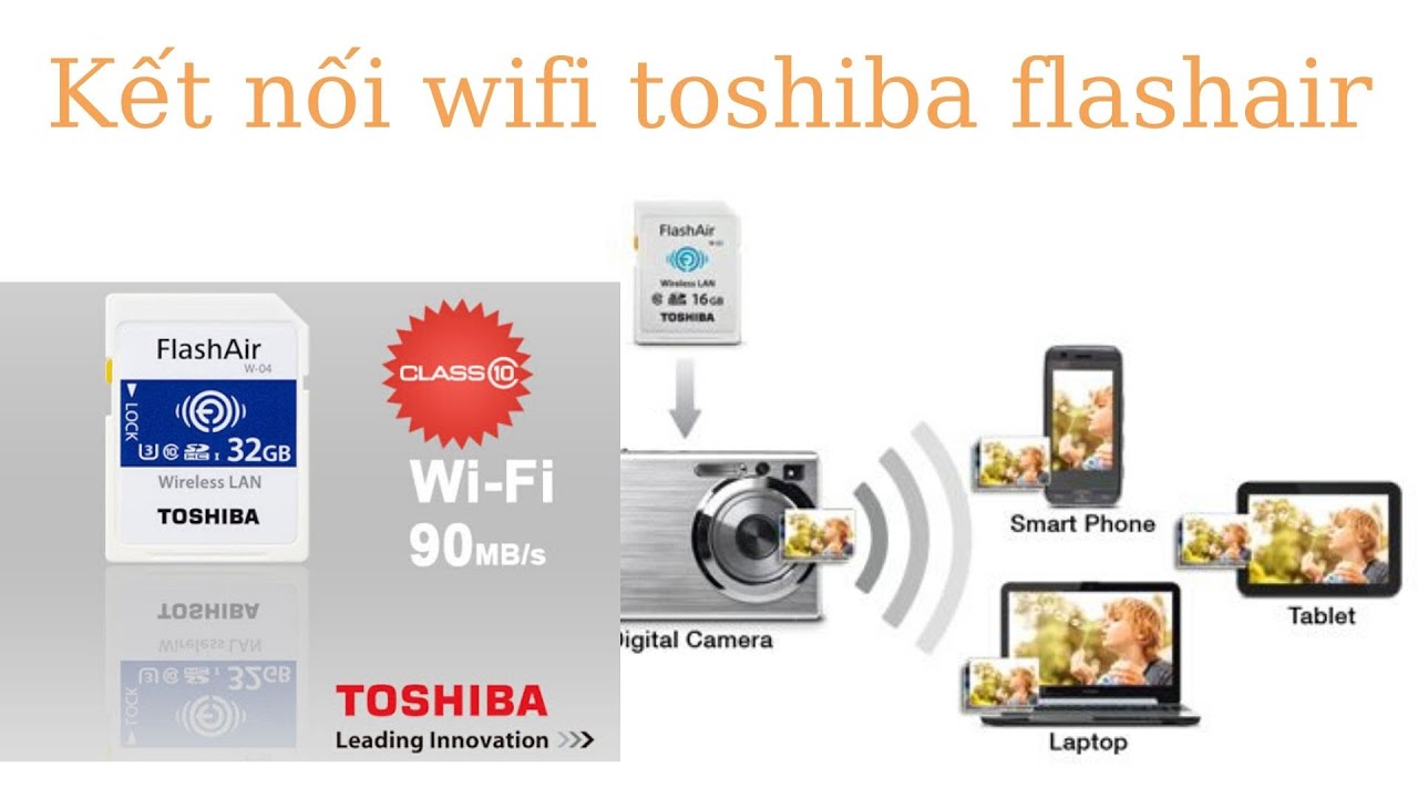 Giới thiệu và hướng dẫn kết nối thẻ nhớ wifi toshiba flashair - YouTube