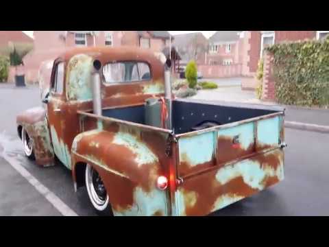 Rustypainted Cummin's Ford F1 F3 Ratrod On Air Ride - YouTube