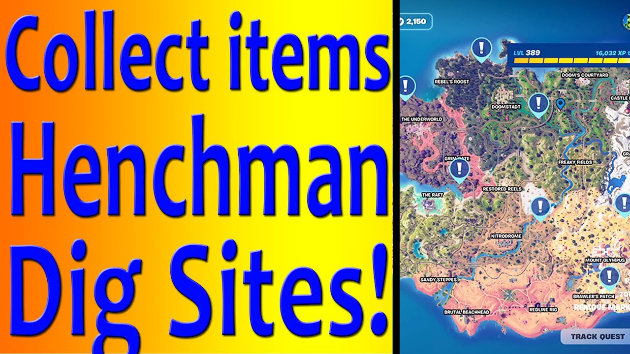 EASY - Collect items at Henchman Dig Sites in Fortnite! - YouTube