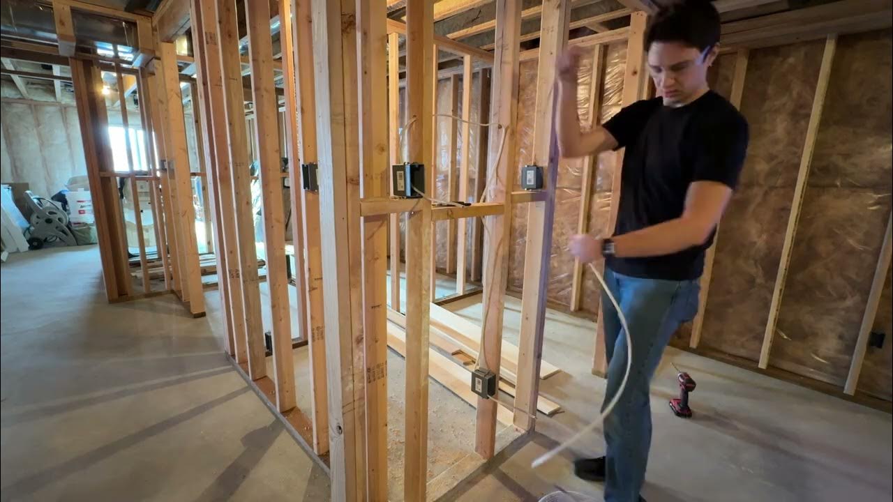 How to Rough-In Electrical Wiring (Basement) - YouTube