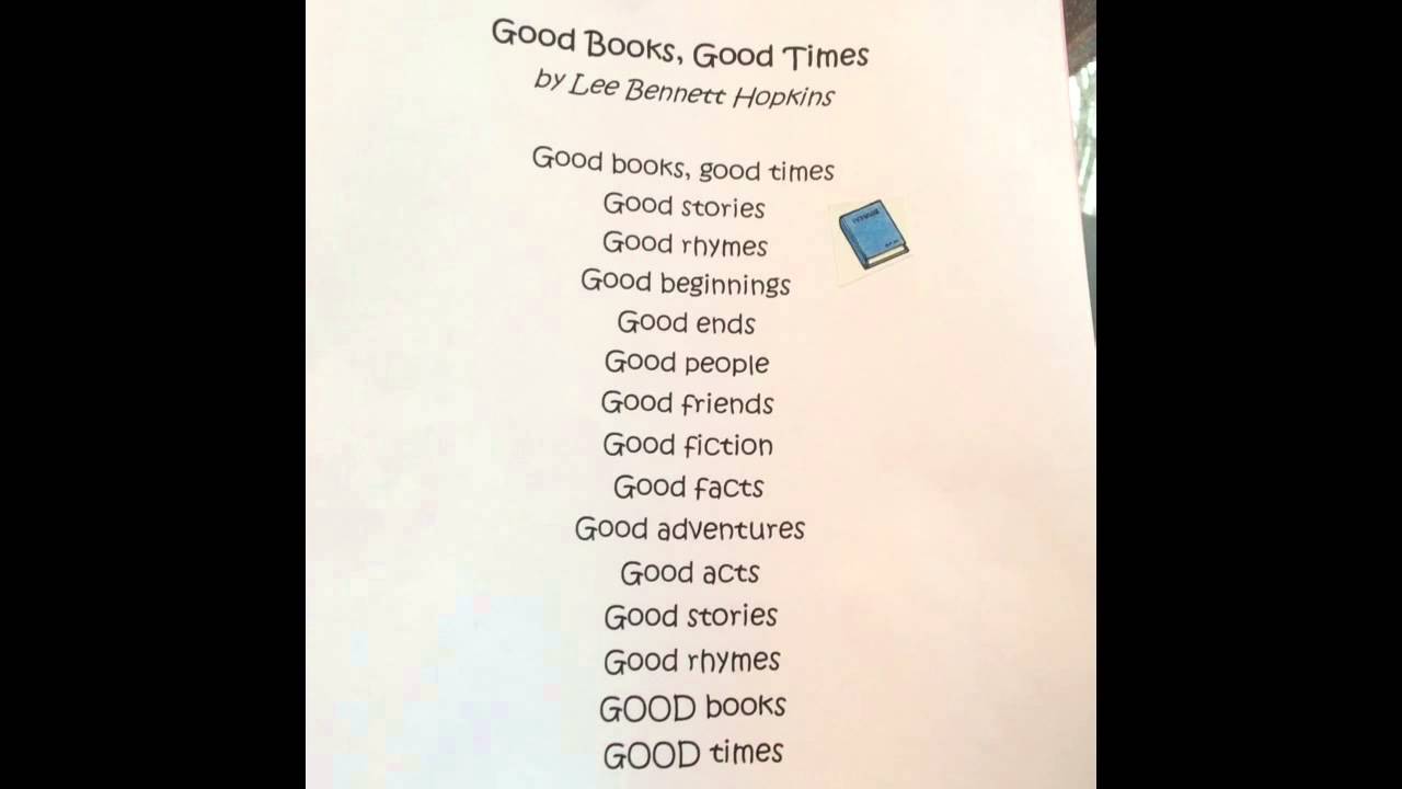 7 Good Books, Good Times - YouTube