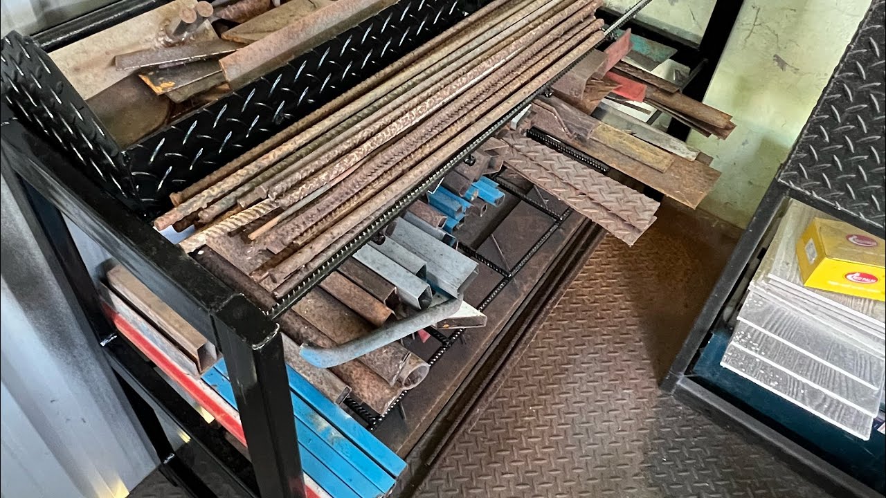 Making metal scrap rack - YouTube