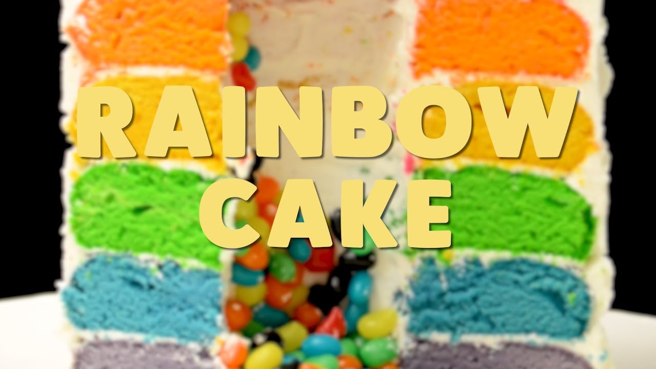 How To Make The Ultimate Rainbow Cake Surprise | Rainbow Cake Recipe by ...