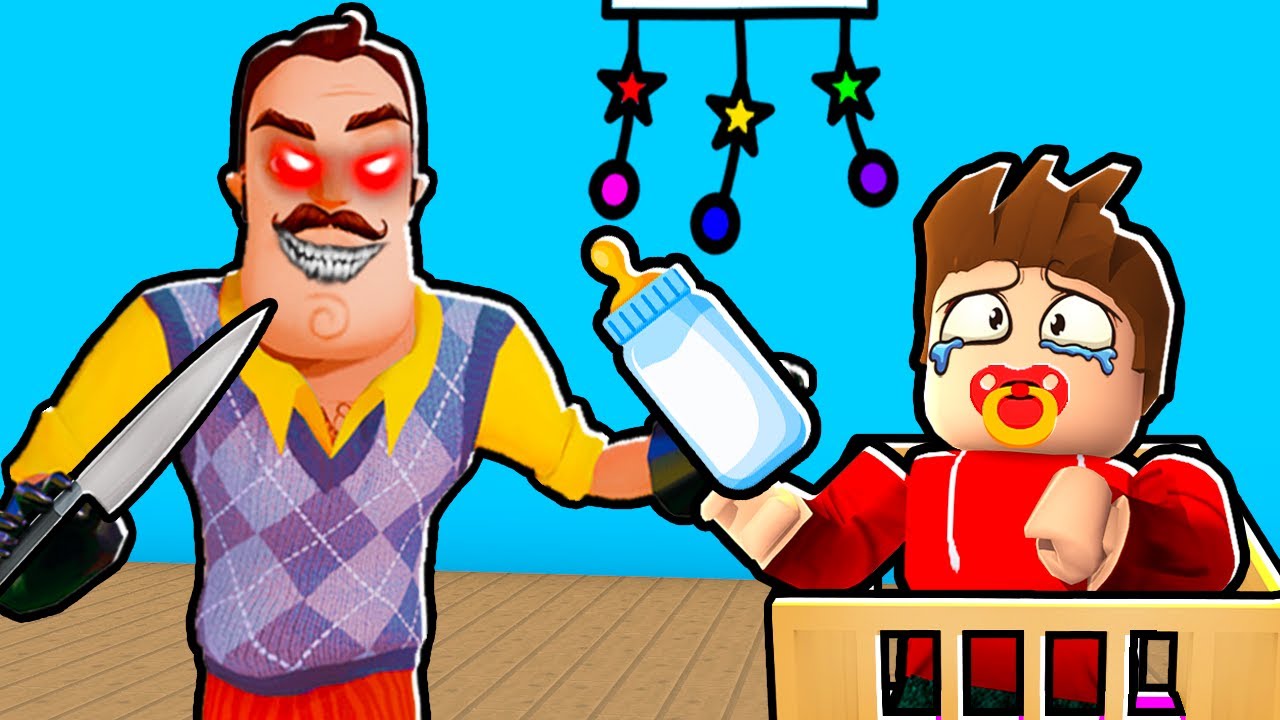 ESCAPE THE HELLO NEIGHBOR MONSTER IN ROBLOX WITH CHOP - YouTube