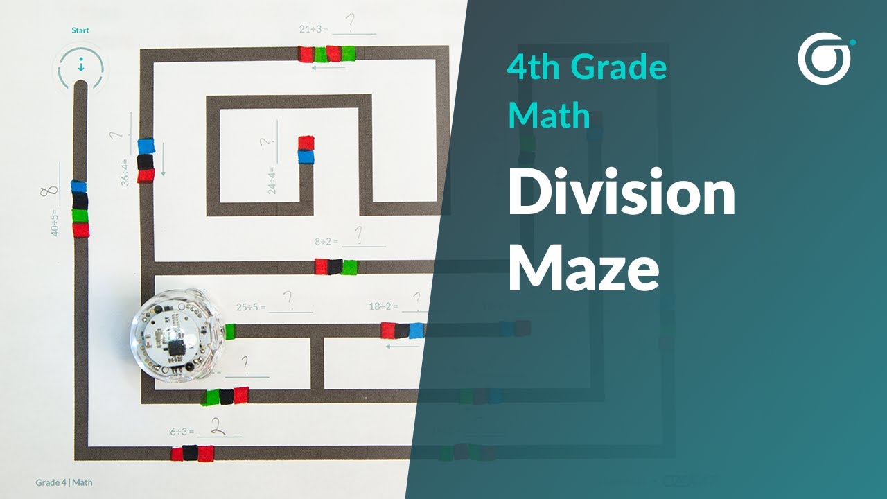 4th Grade Math with Ozobot: Division Maze | Screen-Free Coding & Math ...