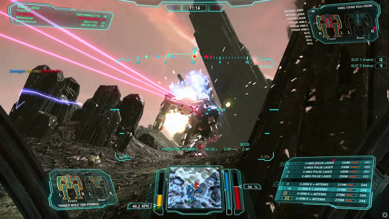 Mechwarrior Online MWO Timberwolf Prime short range build part 2 - YouTube