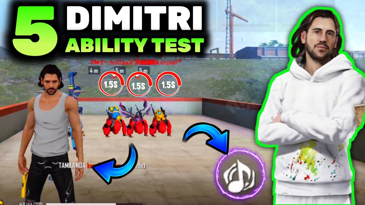 NEW CHARACTER DIMITRI ABILITY TEST IN FREE FIRE | DIMITRI SKILL TEST ...