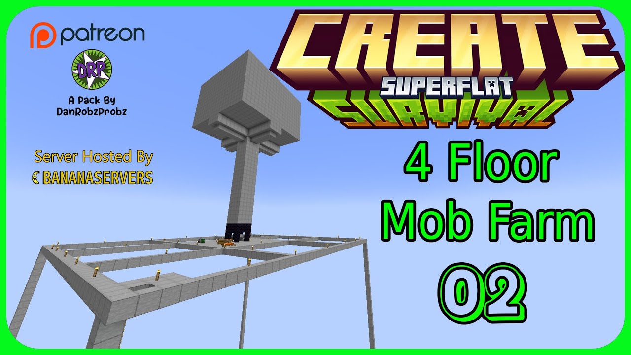 Create Superflat Survival Ep 02. Easy Create Iron Farm #minecraft # ...