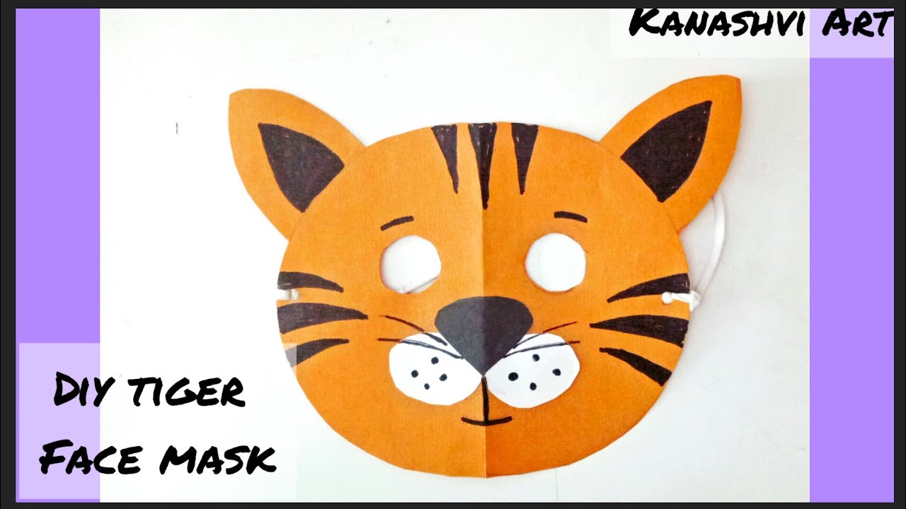 How to make Tiger 🐯 paper mask - YouTube