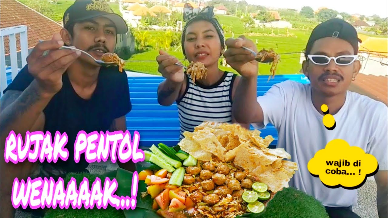 MAKUBANG RUJAK BAKSO 1 TALAM - YouTube