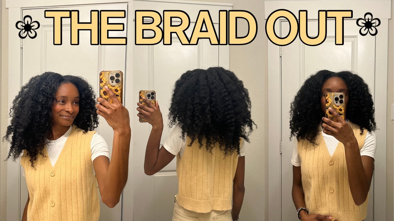 The Perfect Braid Out On Natural Hair | Curly Hair Routine - YouTube