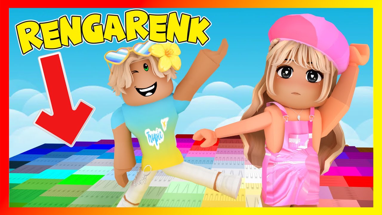 RENGAREK BLOKLARA BAS VE KAZAN 🥰 ROBLOX COLOR RACE | KÜBRA NİSA HAN ...
