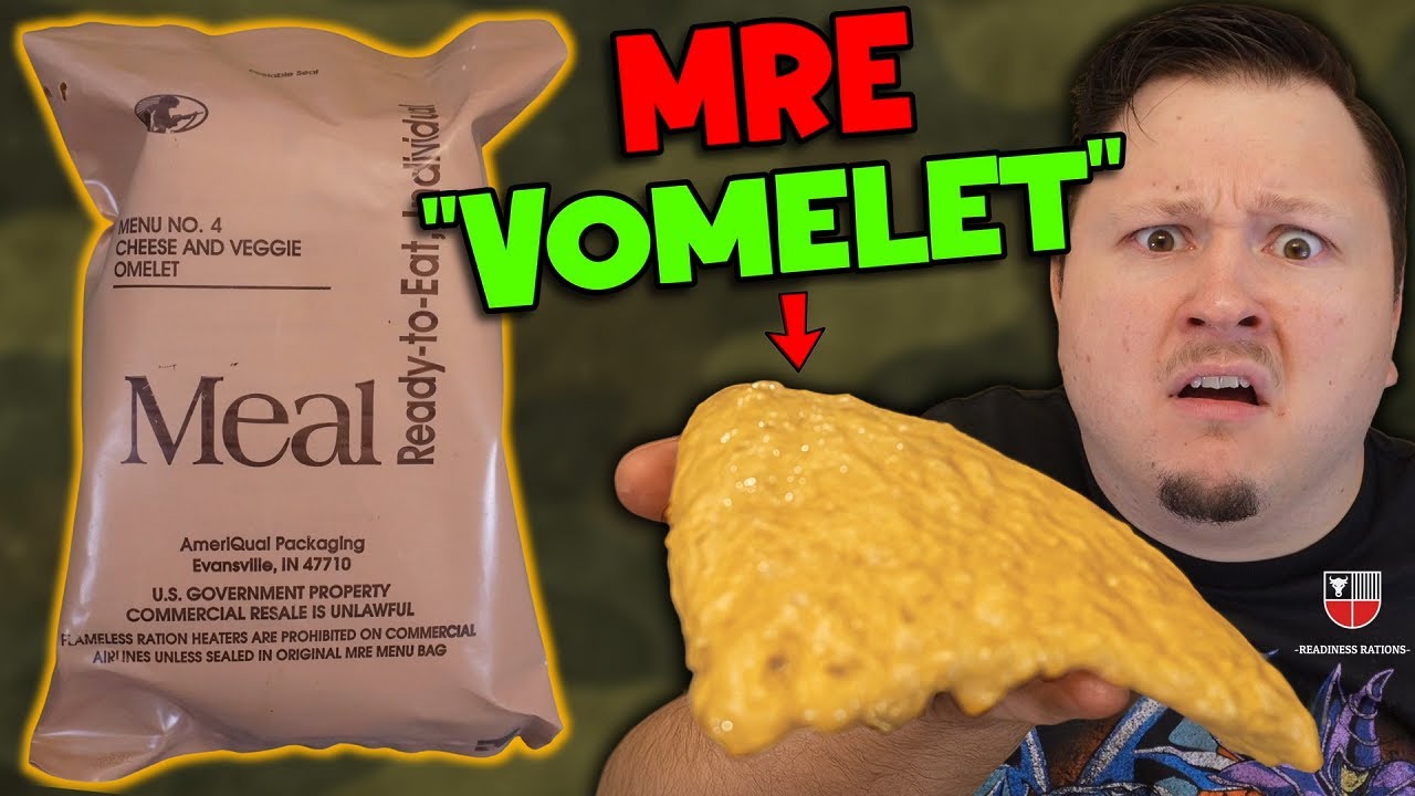 The Feared MRE Omelet? | Cheese & Veggie VOMELET 🤢 US Military Meal ...