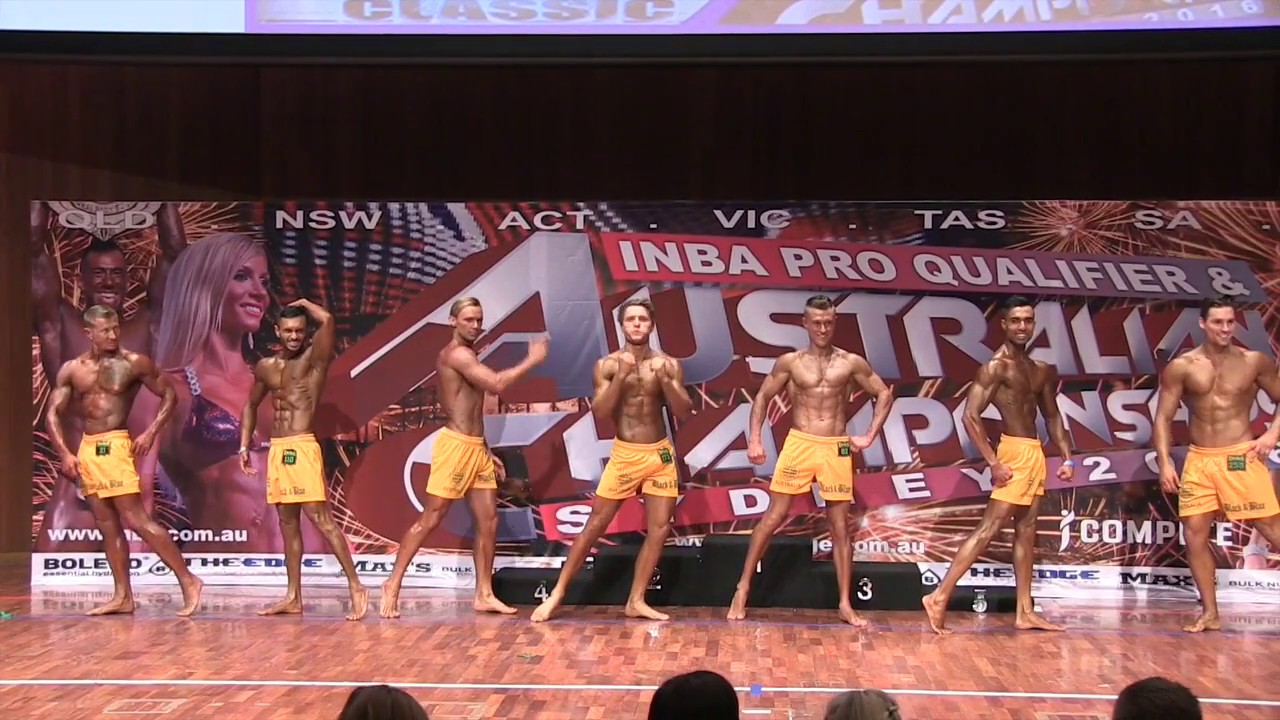 INBA AUSTRALIAN TITLES 2016 Men's Fitness Model Open - YouTube