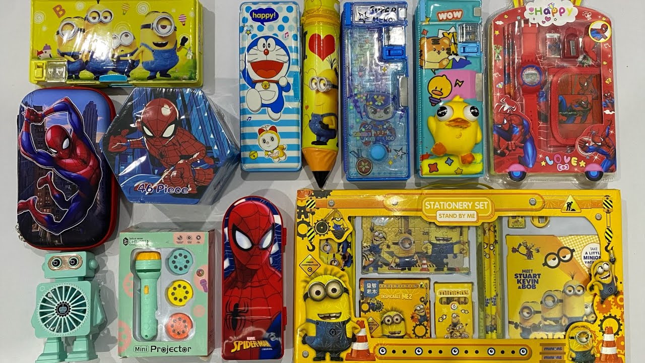 My Latest Stationery Collection, Doraemon Pencil Box, Minion Stationery ...