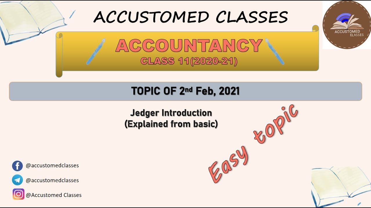 Ledger Introduction| Accounts Class 11 Revision| 2020-21 - YouTube