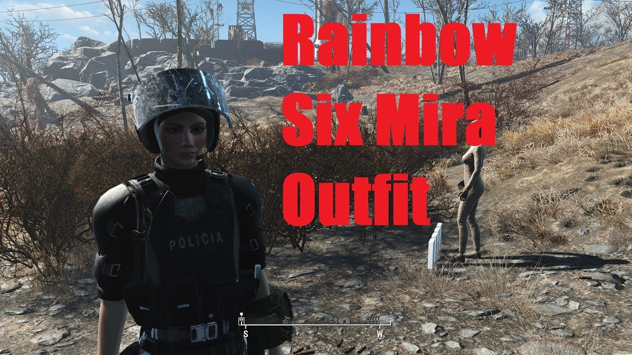 Fallout 4 Mod Review Rainbow Six Mira Outfit - YouTube