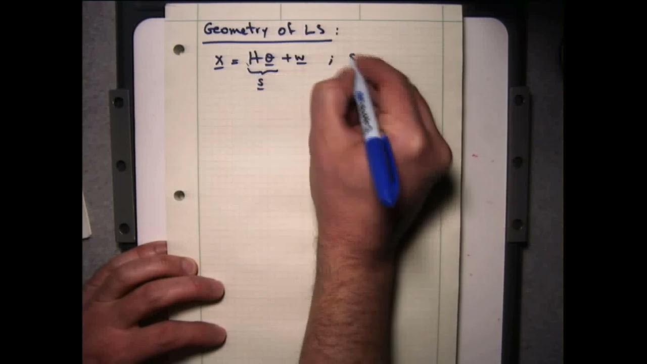 Lec 12: Estimation Part 5: Least Squares, Constrained LS, Geometric Intuition - YouTube
