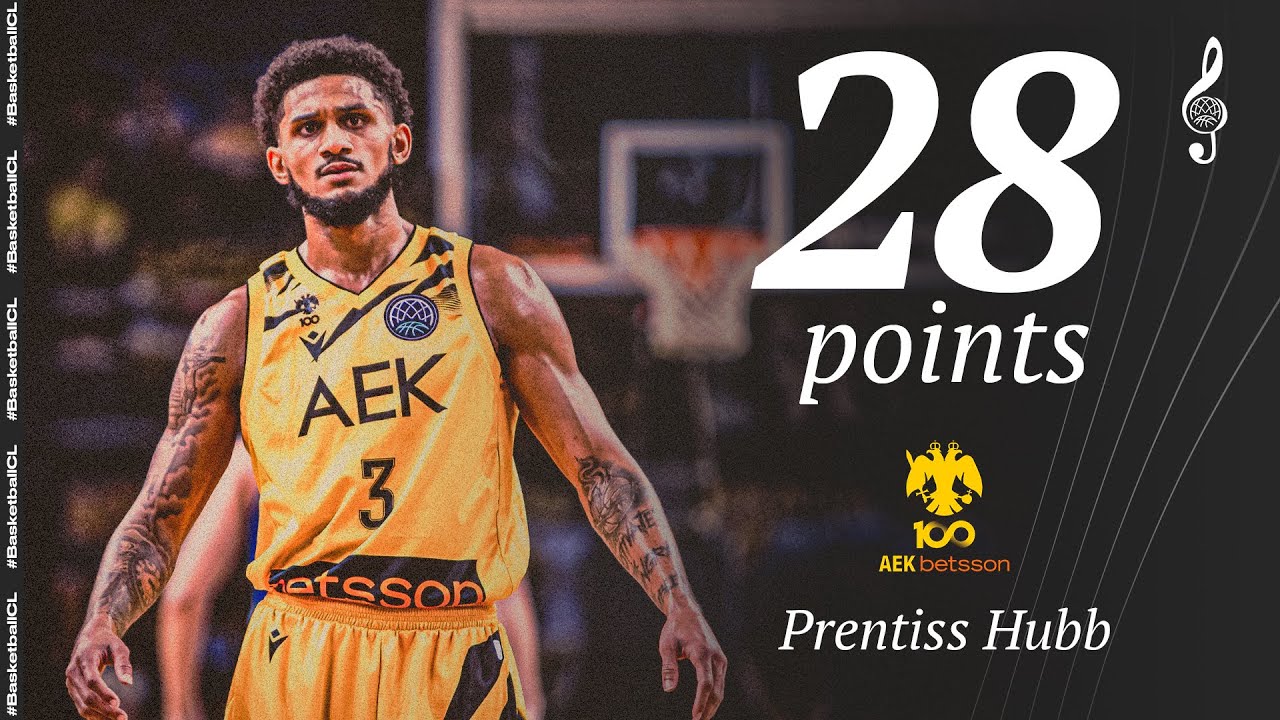 Prentiss Hubb (28 PTS) | Amazing Performance | AEK v MRG | #BasketballCL 2024-25 - YouTube