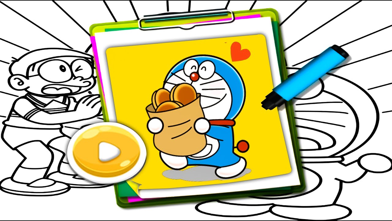 How to draw Doraemon step by step / Easy Step by Step Doraemon Drawing ...