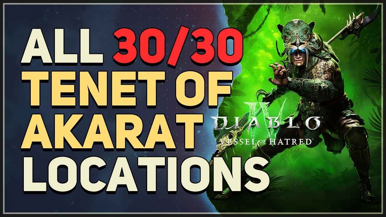 All Tenet of Akarat Locations Diablo 4 - YouTube
