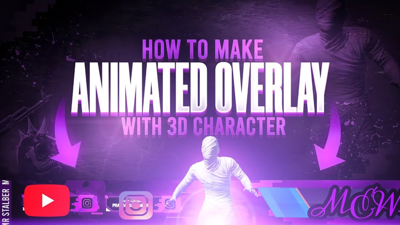 HOW TO BGMI || WITH 3D CHARACTER X SHOT BGMI || ⚡️⚡️ GAMING OVERLAY ...