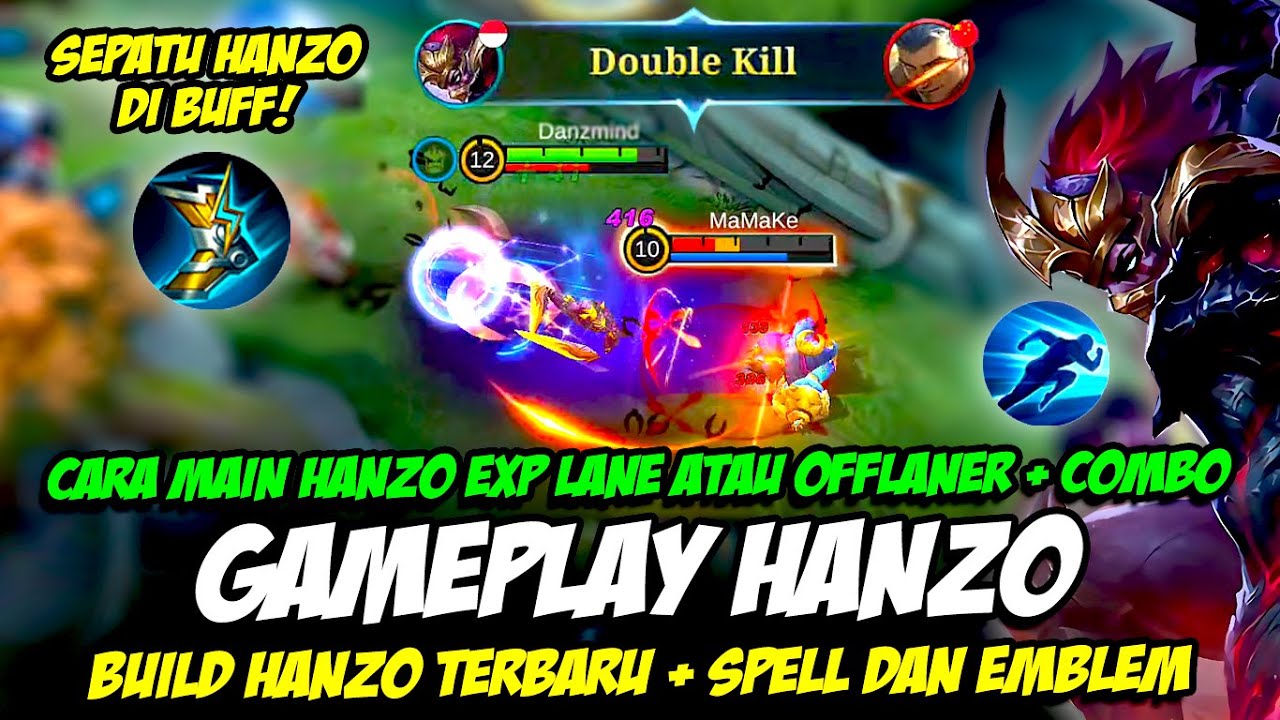GAMEPLAY HANZO | RAPID BOOTS BUFF = SEPATU HANZO CARA MAIN HANZO ...