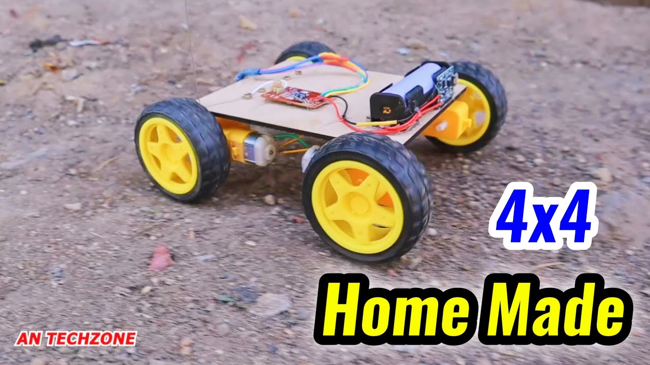 diy 4x4 rc car at home l how to make RC robot at home @MrBeast ...