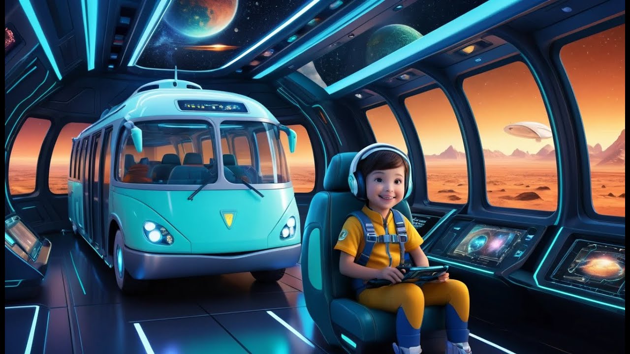 The Wheels on the Space Bus | Fun Space Adventure Song for Kids ...