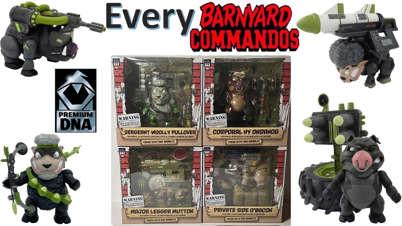 Every Barnyard Commandos Premium DNA Megalopolis Toys Wave 1 Glow in ...