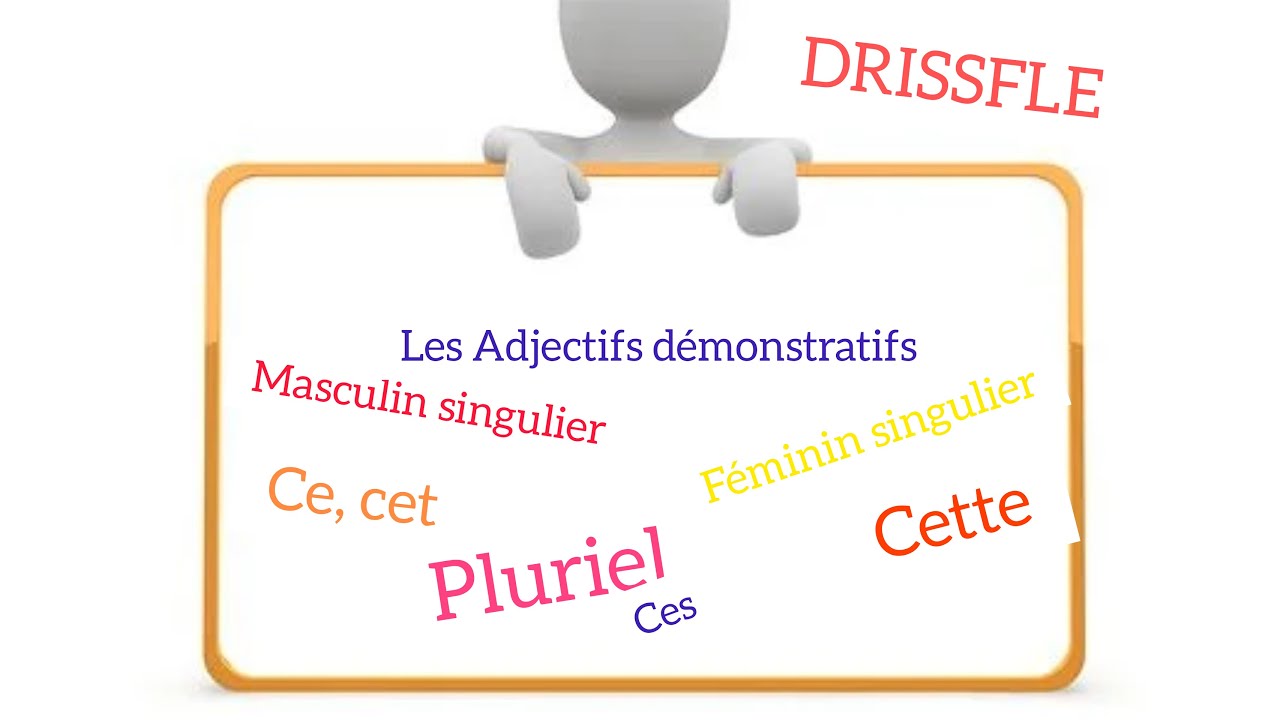 les adjectifs démonstratifs.Ce,cet,cette,ces - YouTube