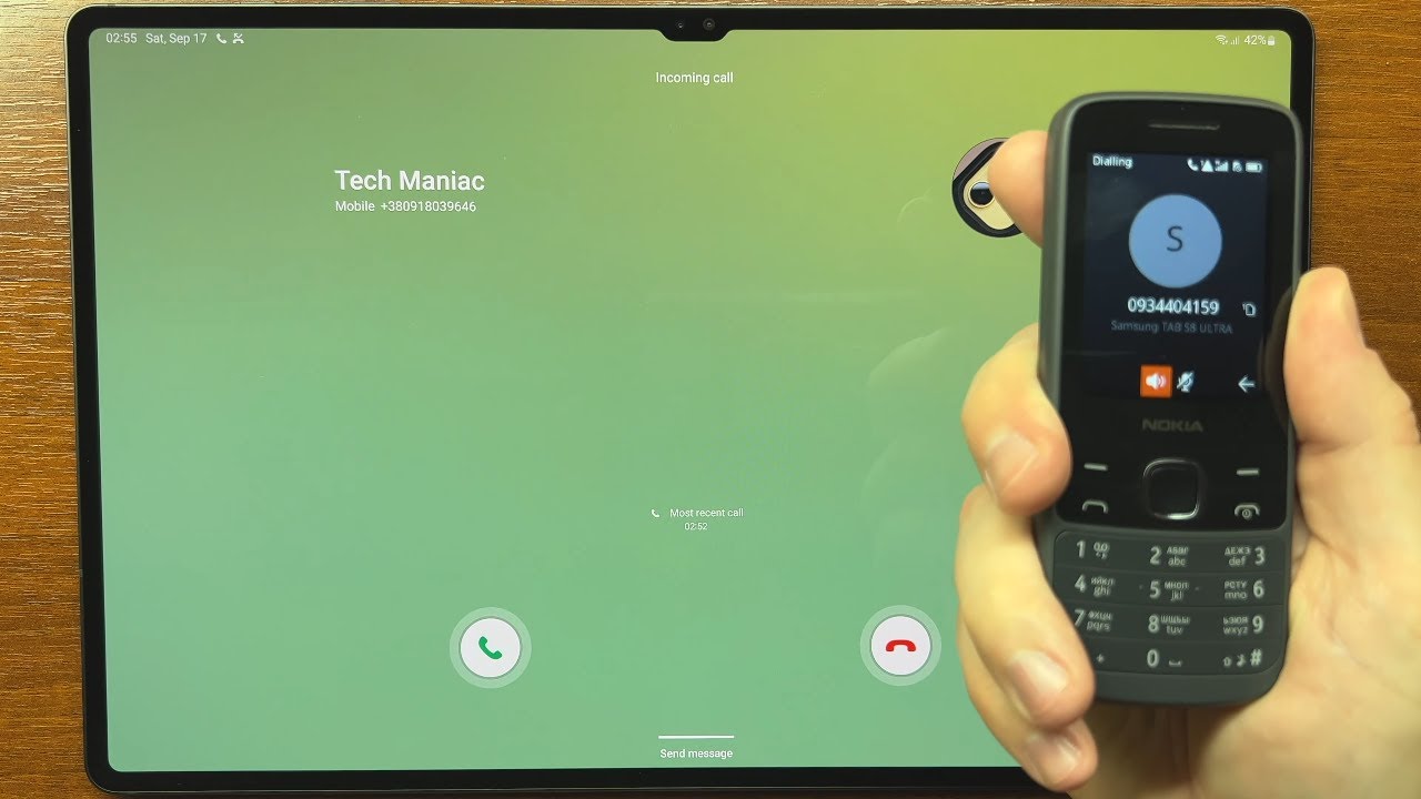 Nokia 225 4G Button Phone calls Huge Samsung Galaxy Tab S8 Ultra 5G ...