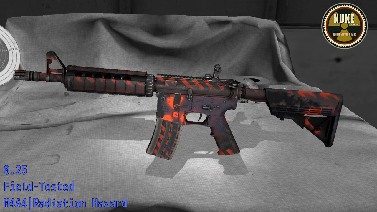 M4A4 Radiation Hazard - Skin Wear Preview - YouTube