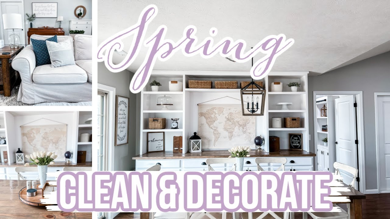 SPRING CLEAN + DECORATE WITH ME 2022 | Minimal Farmhouse Spring Decor ...