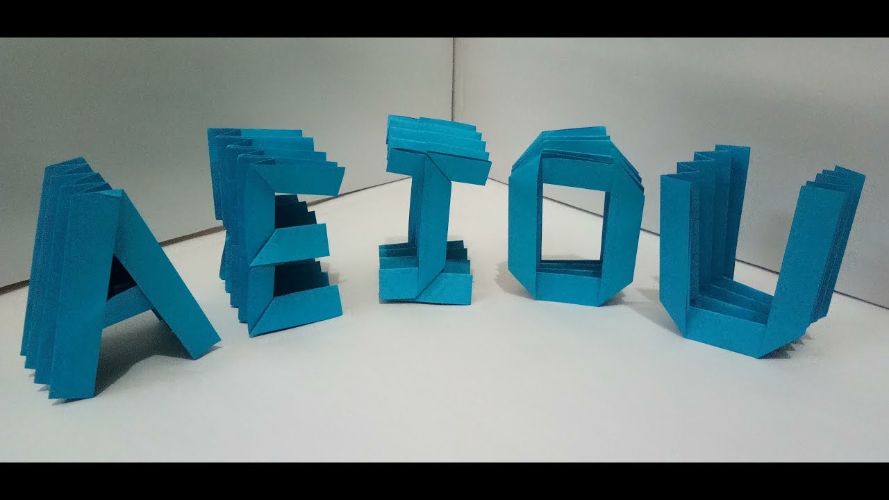 Origami Alphabets A to Z - No Tutorials - YouTube
