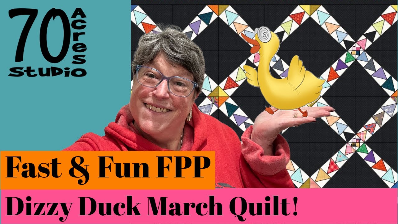 Brand NEW Fast & Fun FPP Quilt Pattern! Dizzy Duck March - YouTube