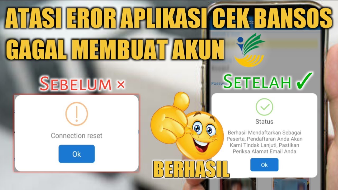 Aplikasi Cek Bansos Error - Cara Mengatasi Gagal Daftar Akun Bansos BLT ...