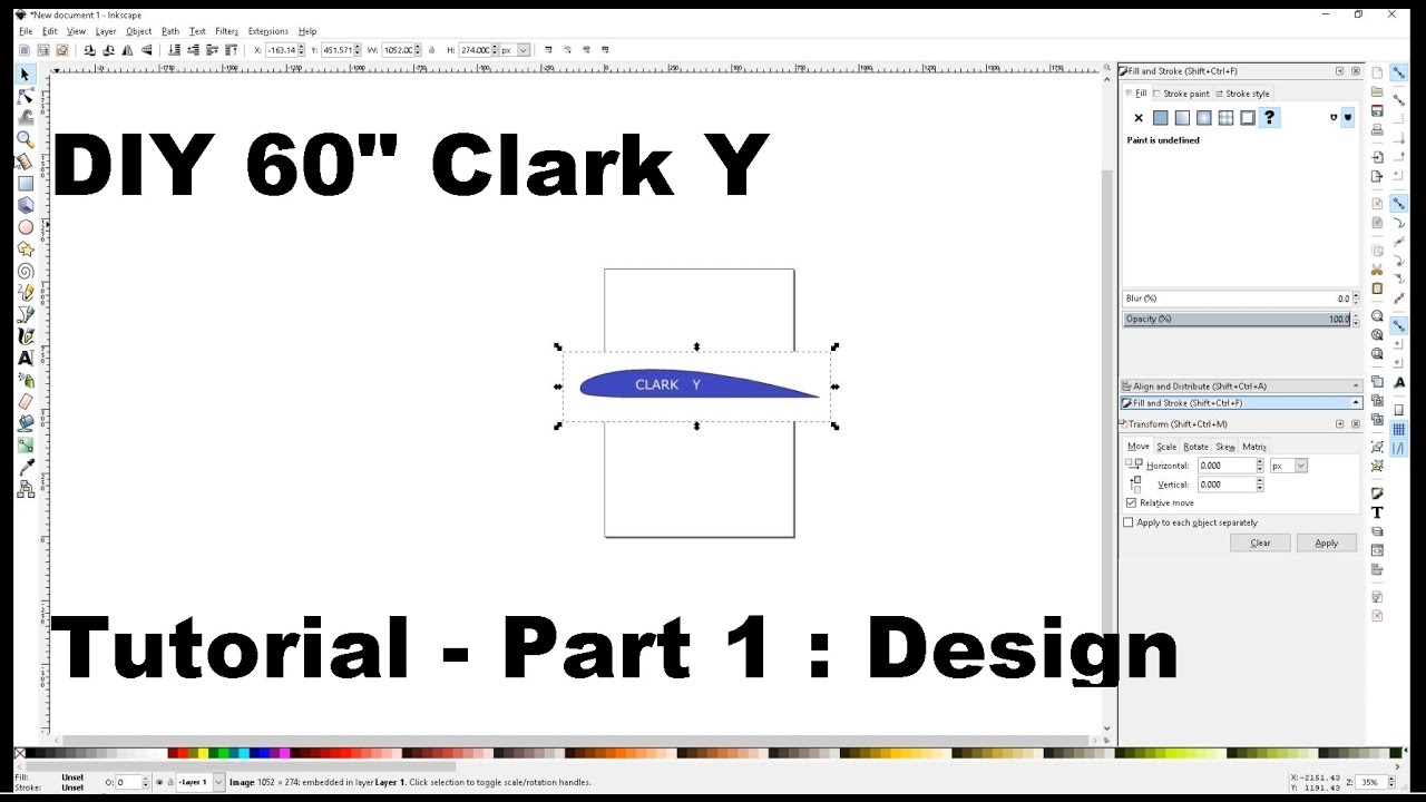 DIY Clark Y 60" Wing : Tutorial Part 1 : Design - YouTube