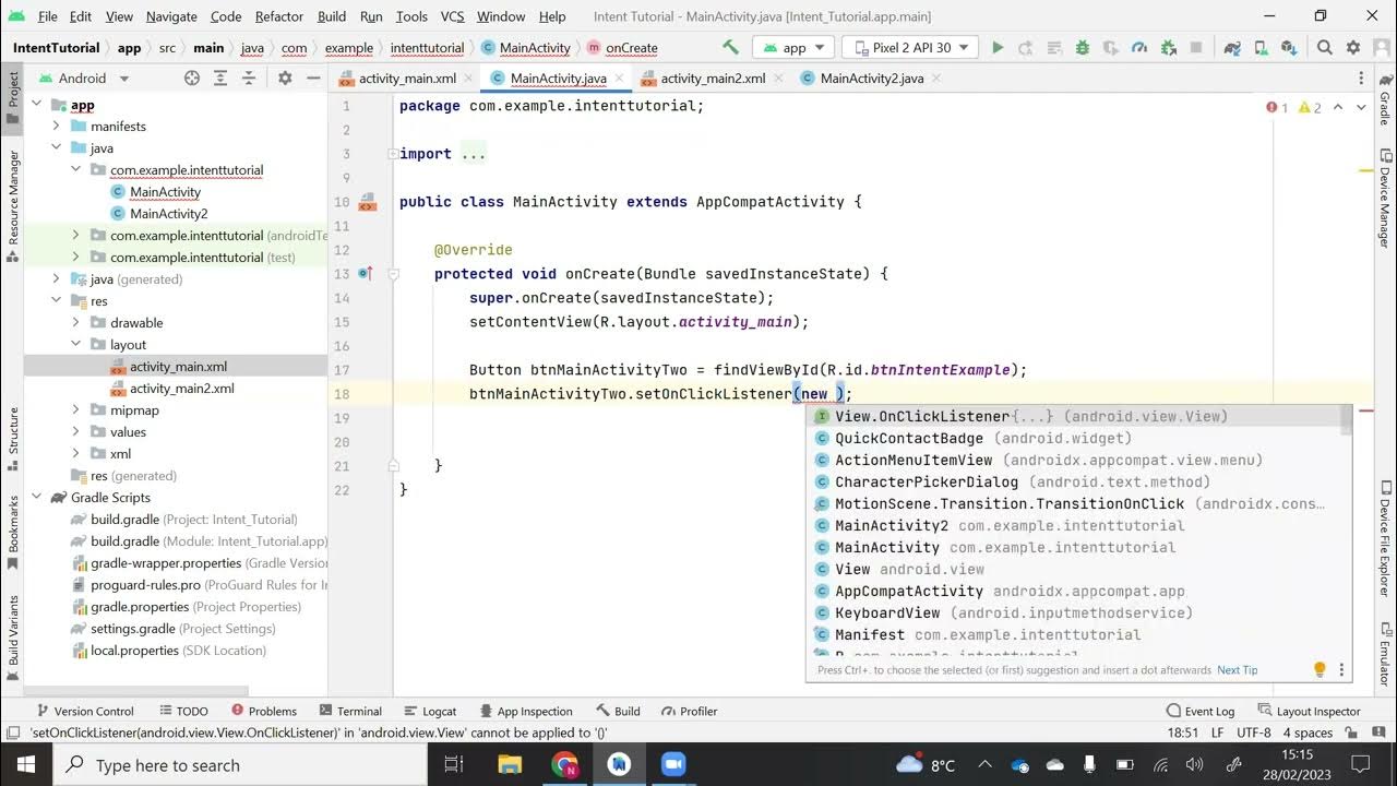 Java Introduction To Intents - YouTube