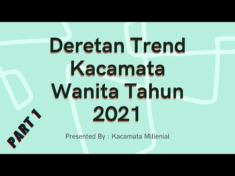 Deretan Trend Kacamata Wanita Tahun 2021 Part 1
