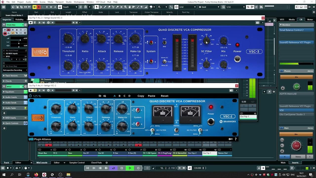 Comparing Plugin Alliance's Vertigo VSC-2 and Vertigo's own VSC-3 ...