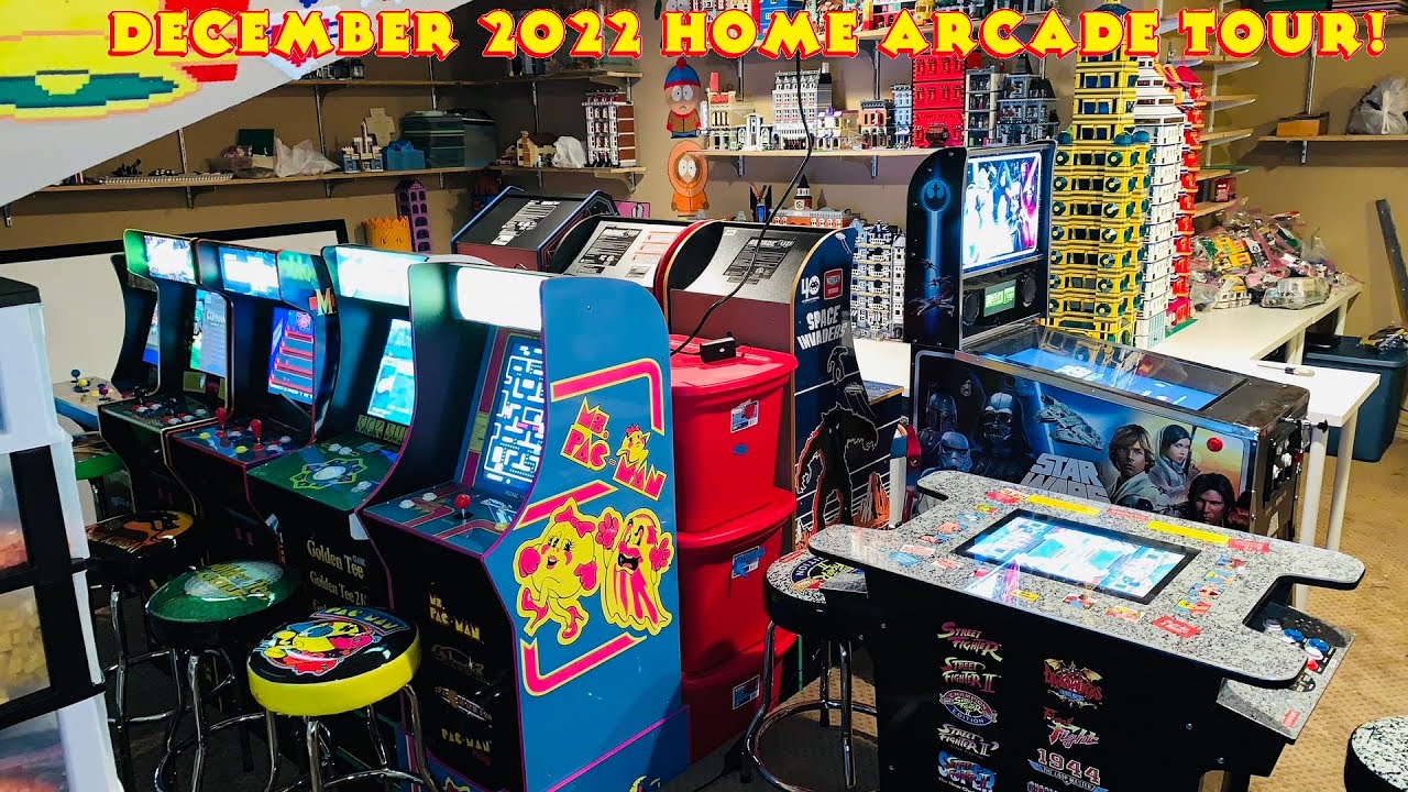 December 2022 Home Arcade Tour! - Arcade1Up Cabinet Game Room Tour ...