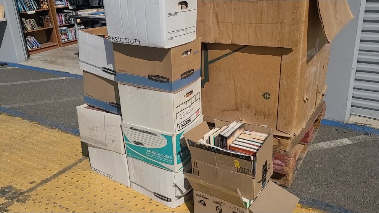 How Many Profitable Book Lots In These 11 Boxes Of Donated Books? - YouTube