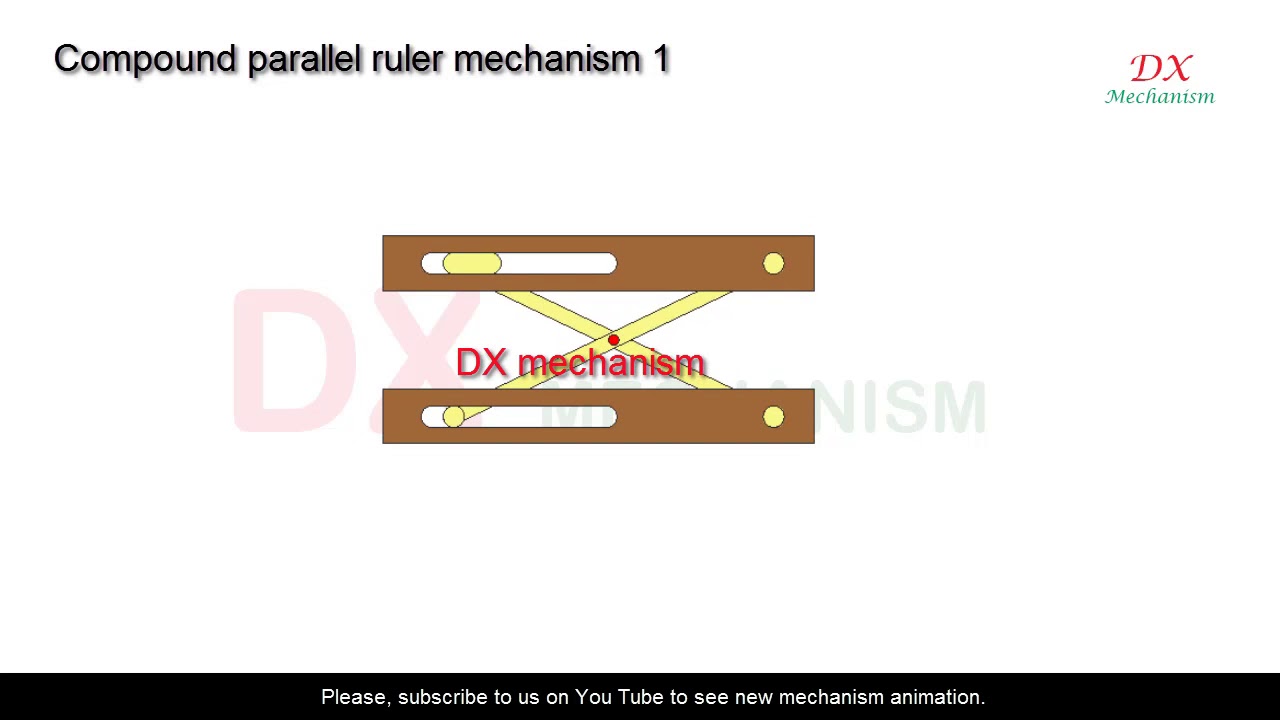 compound parallel ruler mechanism 1 - YouTube
