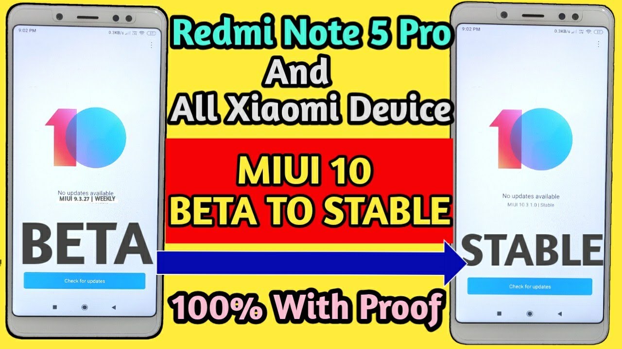 How To Switch MIUI Beta To Stable Update || Redmi Note 5 Pro And All ...