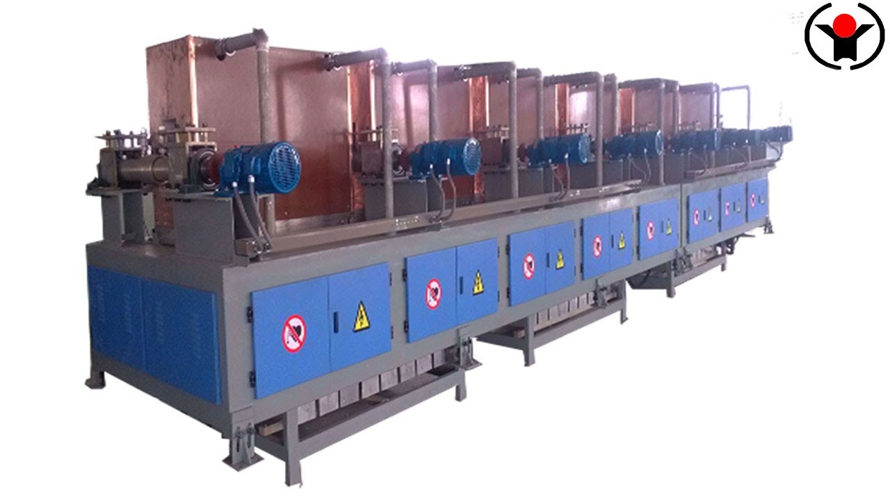 steel billet induction preheating furnace Forever furnace - YouTube