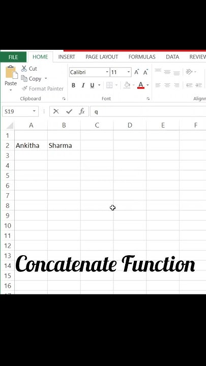 How to use Concatenate function in Excel #excel #ytshorts #shorts - YouTube