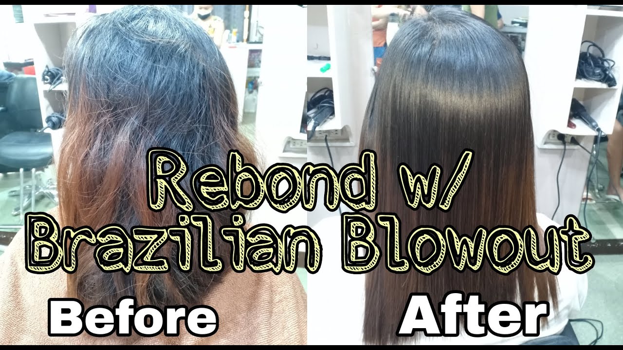 Shiny and Alive Straight Hair | Rebond with Brazilian Blowout - YouTube